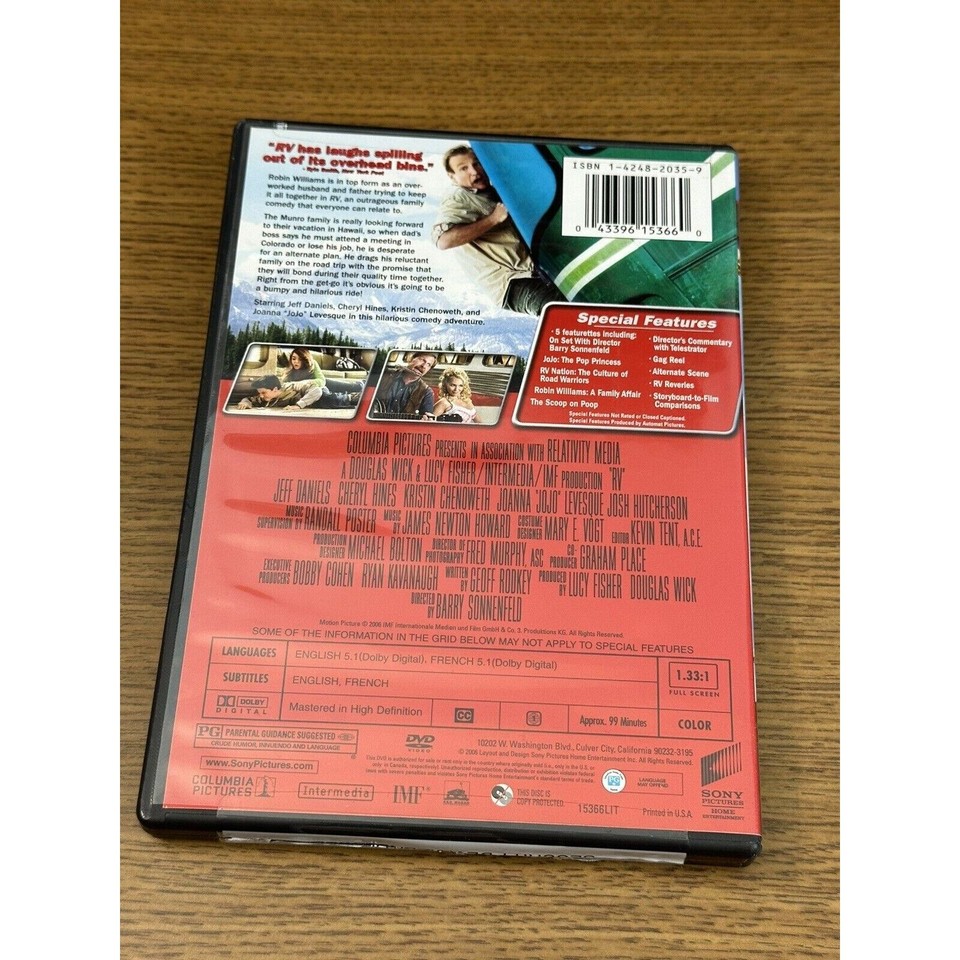 RV (DVD, 2006, Full Frame) ROBIN WILLIAMS COMEDY 43396153660 | eBay