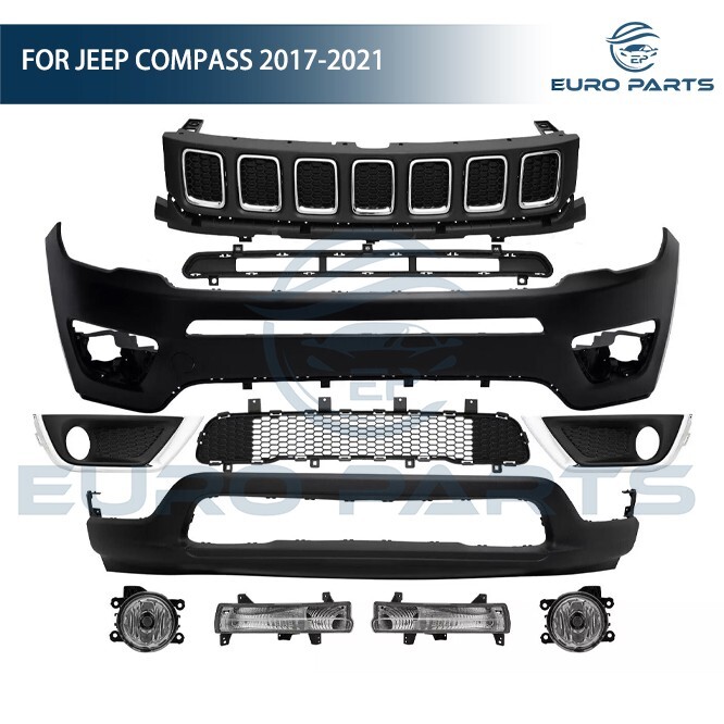 For 2017 2018 2019 2020 2021 Jeep Compass Front Bumper Grill and Fog ...