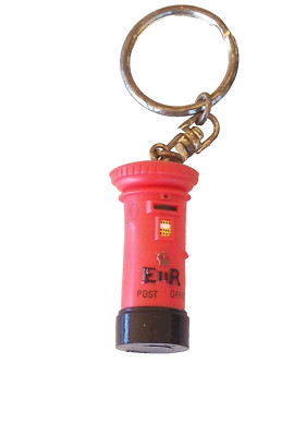 VINTAGE LONDON ROYAL MAIL POST BOX ER ENGLAND TRAVEL SOUVENIR KEY CHAIN ...