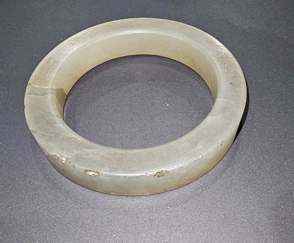 Old Antique White Jade Bracelet 65 Cm Inner 90 Cm Outer 111 Grams ...