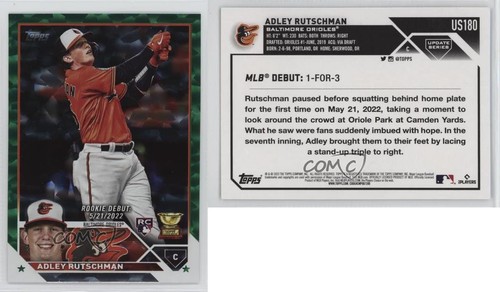 2023 Topps Update Rookie Debut Green Foil /499 Adley Rutschman #US180 ...