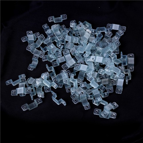 100pcs 10mm LED Fixing Silicon Mounting Clips LED Strip Light Connector ...