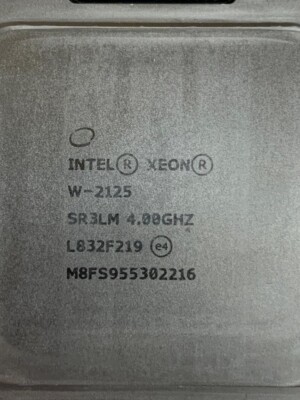 Intel Xeon W-2125 SR3LM | eBay