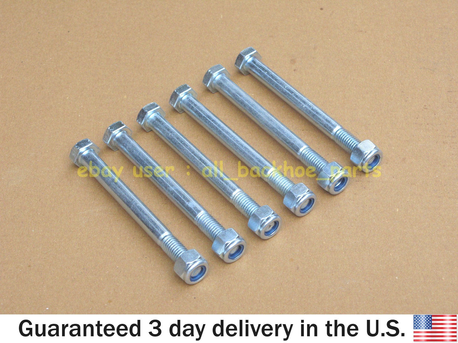 JCB BACKHOE - BOLT & NUT M12 x 120, PACK OF 6 PCS. ( PART # 1315/3522Z ...