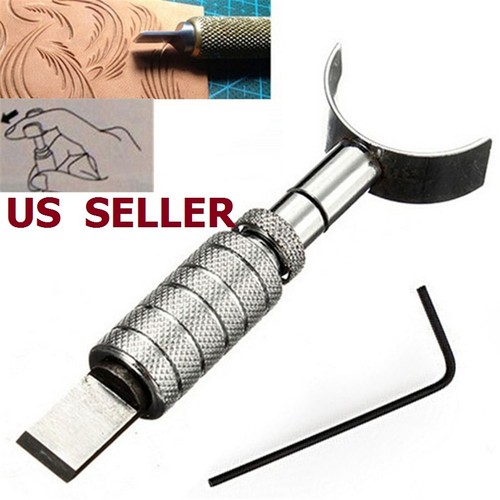 DIY Handmade Adjustable Leather craft Leather Carving Swivel Blade ...