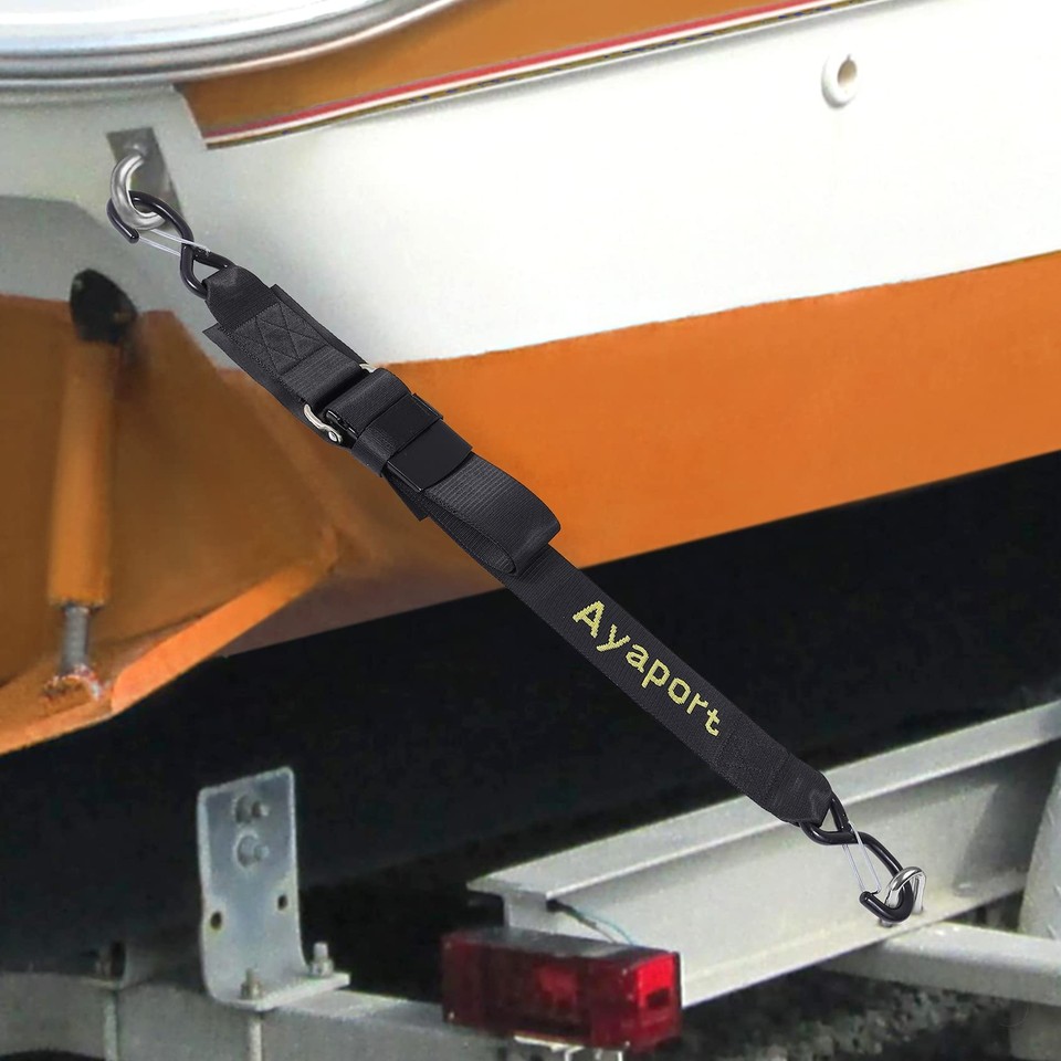 2 Pack Heavy Duty Boat Tie Down Straps to Trailer Boat Transom Strap 4 ...