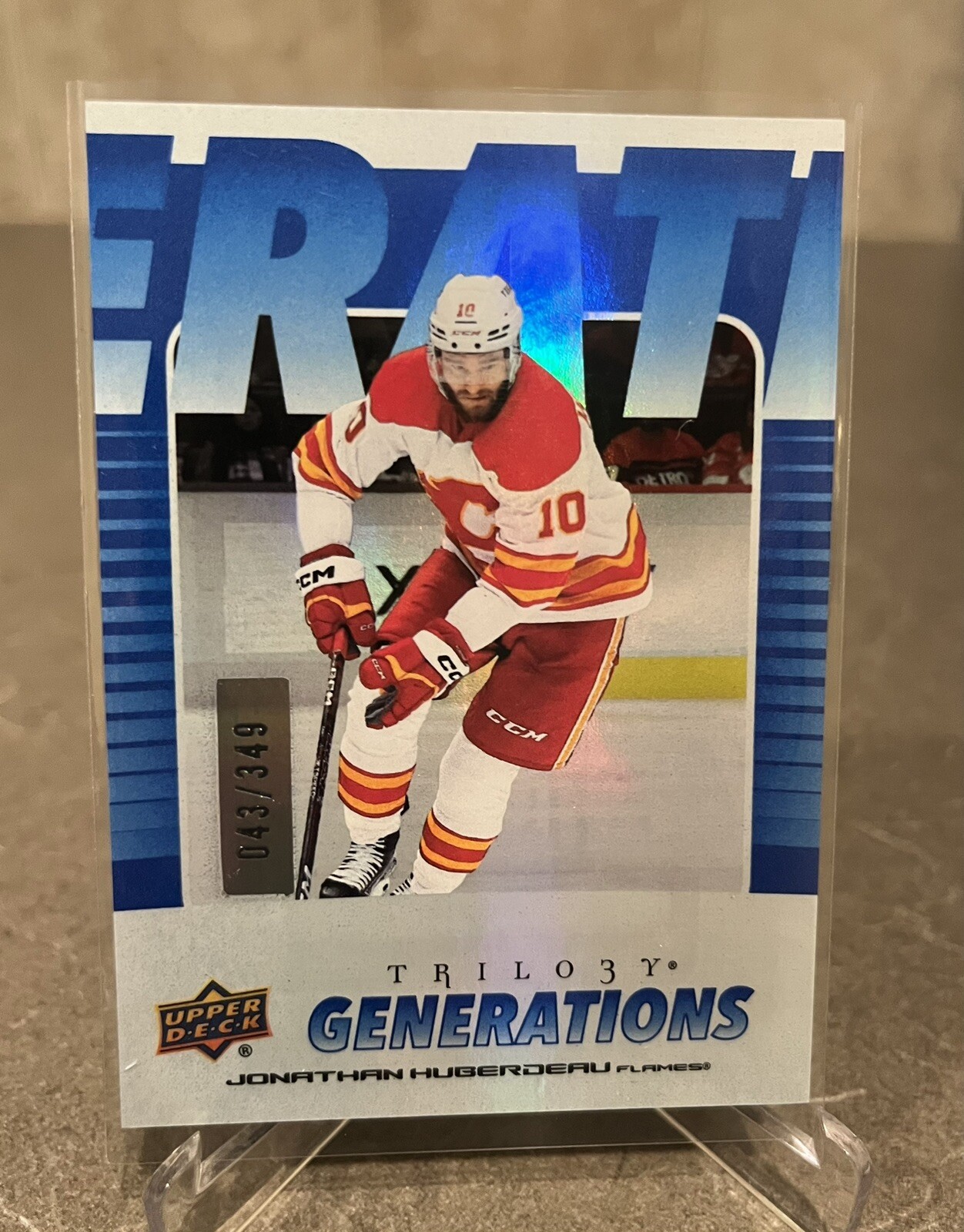 23-24 UD Trilogy Hockey Generations Blue TG-15B Jonathan Huberdeau /349 ...