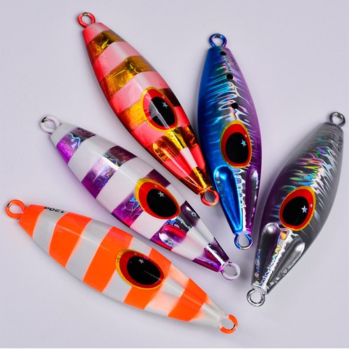 Slow Fall Pitch Metal Flat Jigging 30g 40g 60g 80g 100g Shore Casting ...