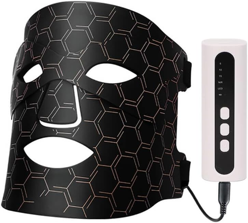 8 Color Skin LED Light Therapy Silicone Face Mask, 144 Light Beads ...