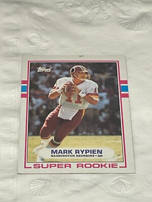 1989 Topps #253 Mark Rypien RC Rookie Washington Redskins | eBay