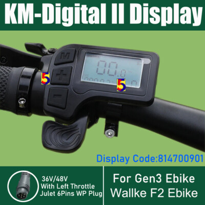For Gen3/Wallke F2 Electric Bicycle LCD Display KING-METER Digital II ...