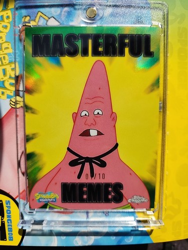2025 Topps Chrome SpongeBob Masterful Memes 1/10 Black Refractor ...