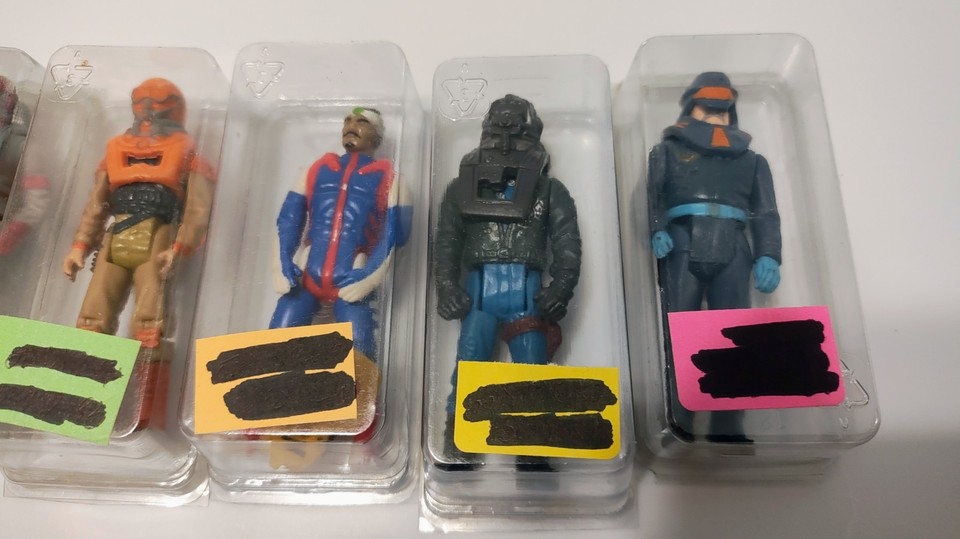 VINTAGE 1980'S KENNER MASK ACTION FIGURE Lot Of 8 w/Masks Containers ...