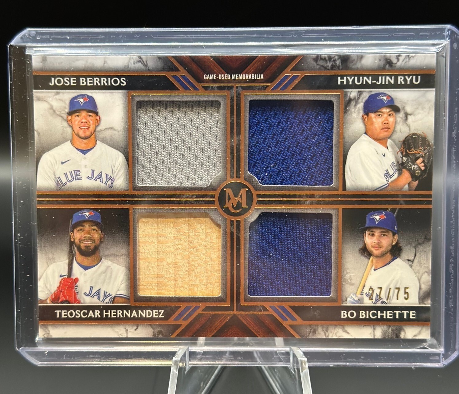 2022 Topps Museum Collection Quad Relic Berrios/Ryu/Hernandez/Bichette ...
