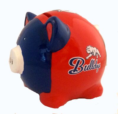 Western Bulldogs AFL Piggy Bank Pig Money Box | eBay Australia