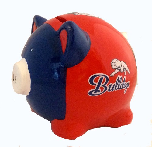 Western Bulldogs AFL Piggy Bank Pig Money Box | eBay Australia