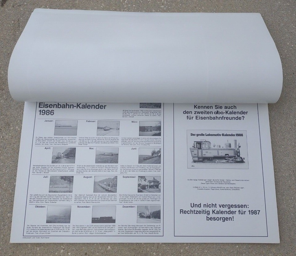 German Locomotive Train Railroad Calendar - Lokomotiv & Eisenbahn ...
