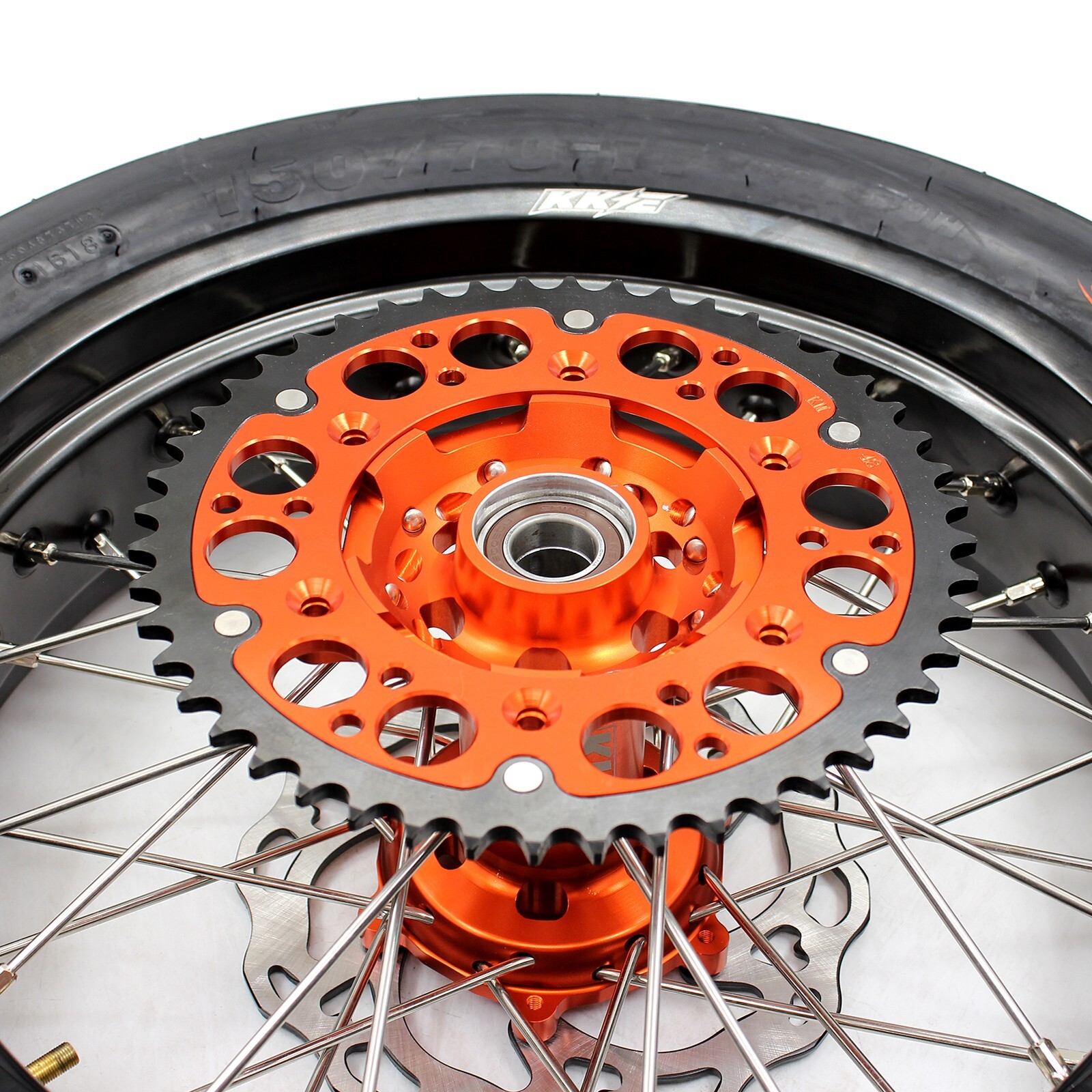 KKE 17" Supermoto Wheels Rims Tires Fit KTM EXC XC SXF XCF 250 350 450 ...