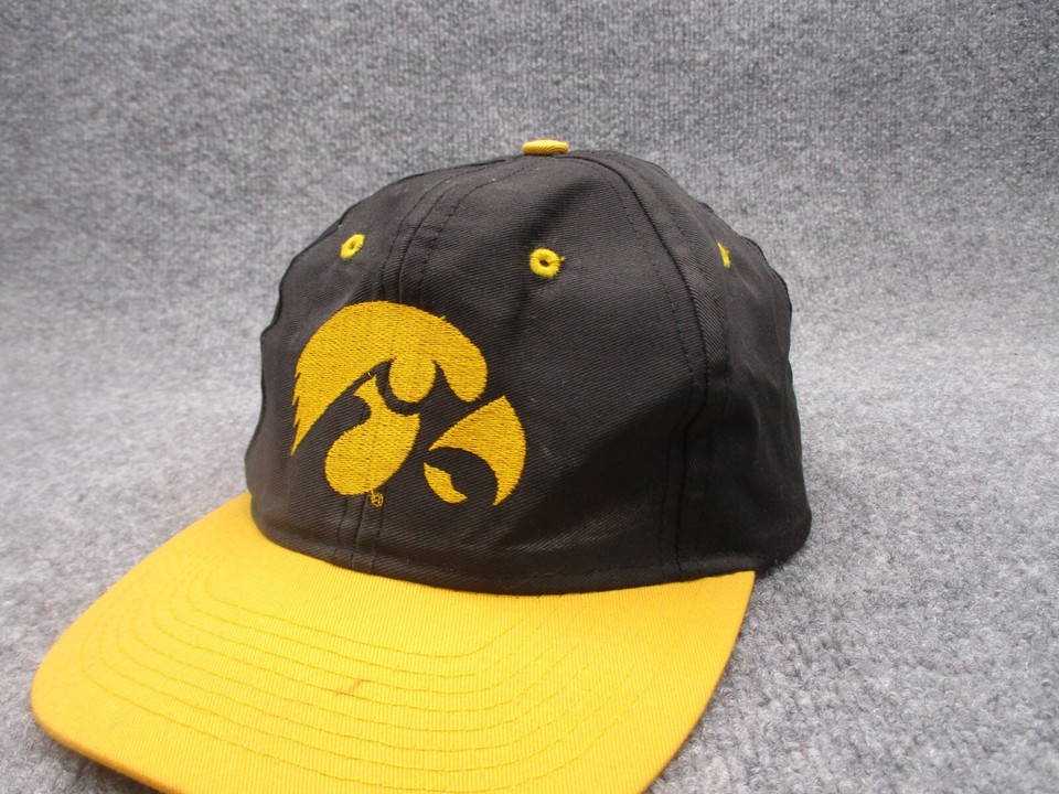 Iowa Hawkeyes Hat Cap Mens Black Yellow Snap Back Competitor Blockhead ...