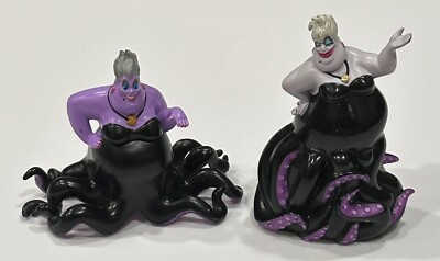 Lot of 2 Disney Little Mermaid Ursula Sea Witch PVC Cake Topper Figures ...