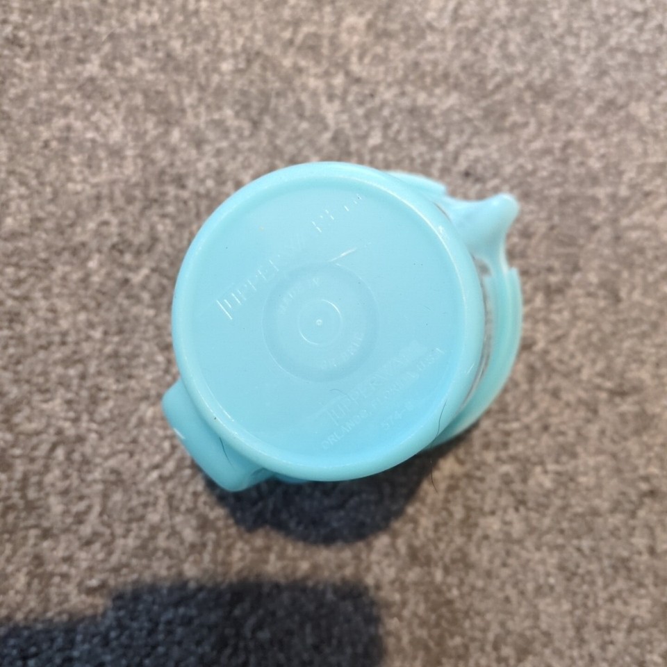 Vintage Tupperware Blue Small Cream Jug Flip Spout | eBay UK