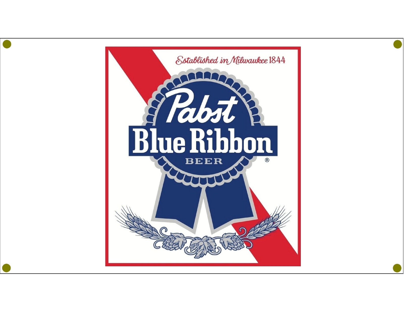 Pabst Blue Ribbon Beer Garage Banner Man Cave Banner Hot Rod Rat Rod ...