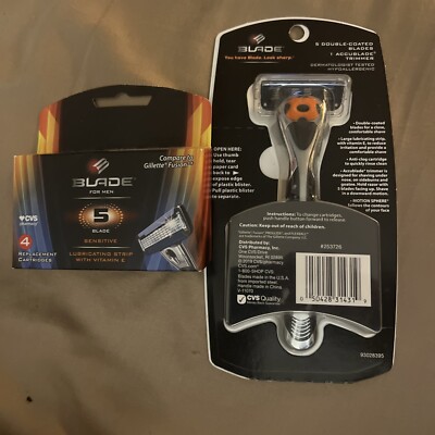 CVS Blade for Men 5 Blade Advanced Razor + Cart with Motion Sphere ...