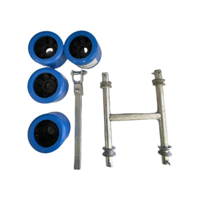 Boat Trailer Wobble Blue Rollers Gal Quad Roller Bracket Support Rack ...
