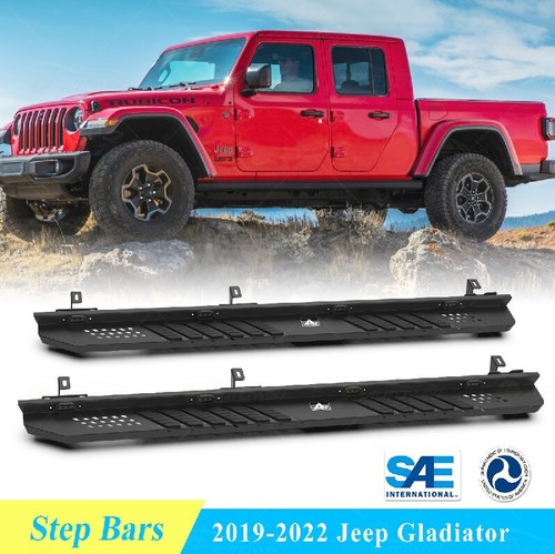Side Step Bars Running Board For 2019-2023 Jeep Gladiator JT 4 Door w ...
