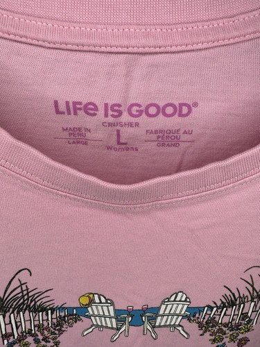 Women’s Life Is Good Pink Long Sleeve Shirt Size Large NWOT | eBay