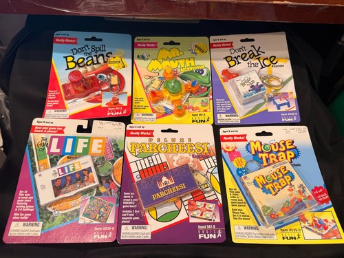 Vintage Basic Fun Mini Game Keychains Sealed 6 Pack NIB Rare Lot | eBay