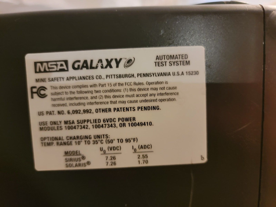 MSA Galaxy Altair 4 MultiGas Detector Automated Test System w/ Gas ...