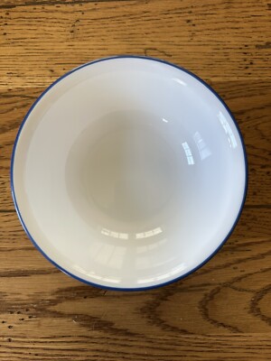Corelle Corning Vitrelle BLUE BEADS 6¼" Cobalt Royal Blue Rim Cereal ...