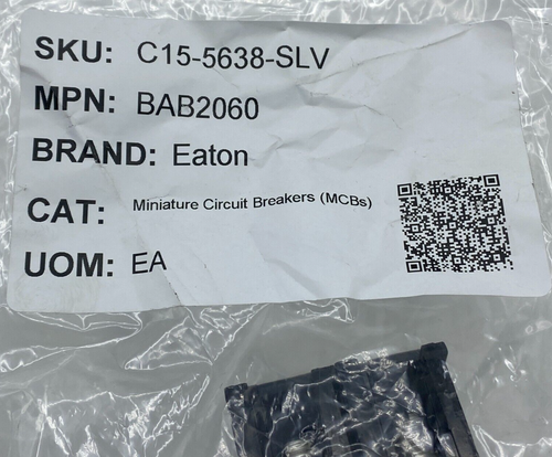 EATON BAB2060 2 Pole 60 AMP Type BA Circuit Breaker 240V | eBay