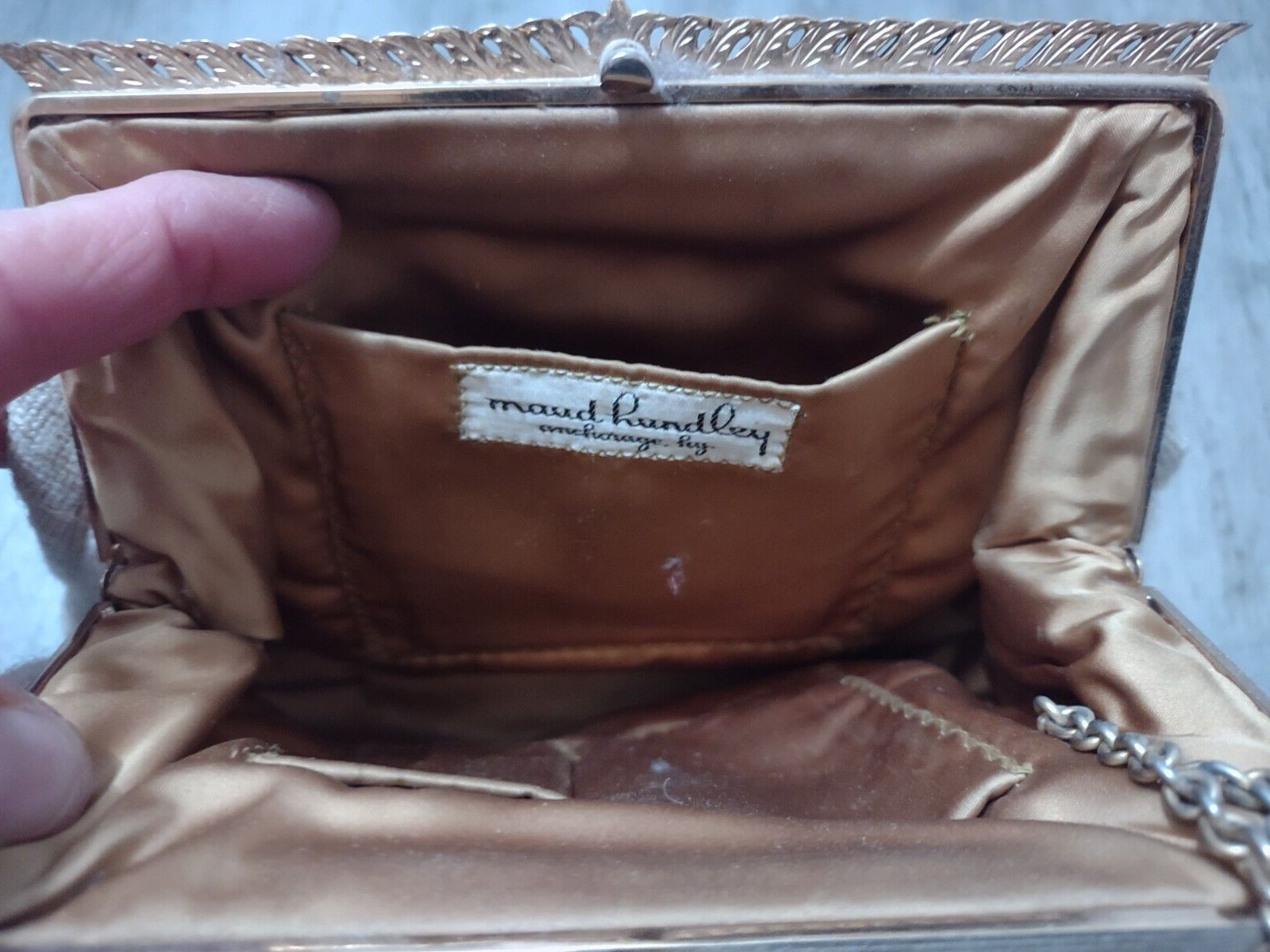 Vintage Maud Hundley Floral Needlepoint Tapestry Purse Handbag ...