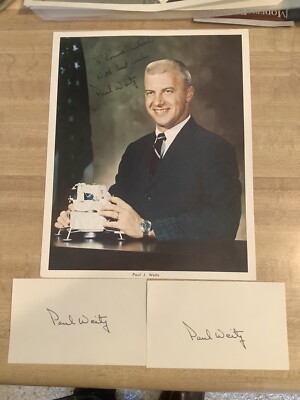 Captain Paul J. Weitz Autographed Photo And Two 3x5 Cards And Letter ...