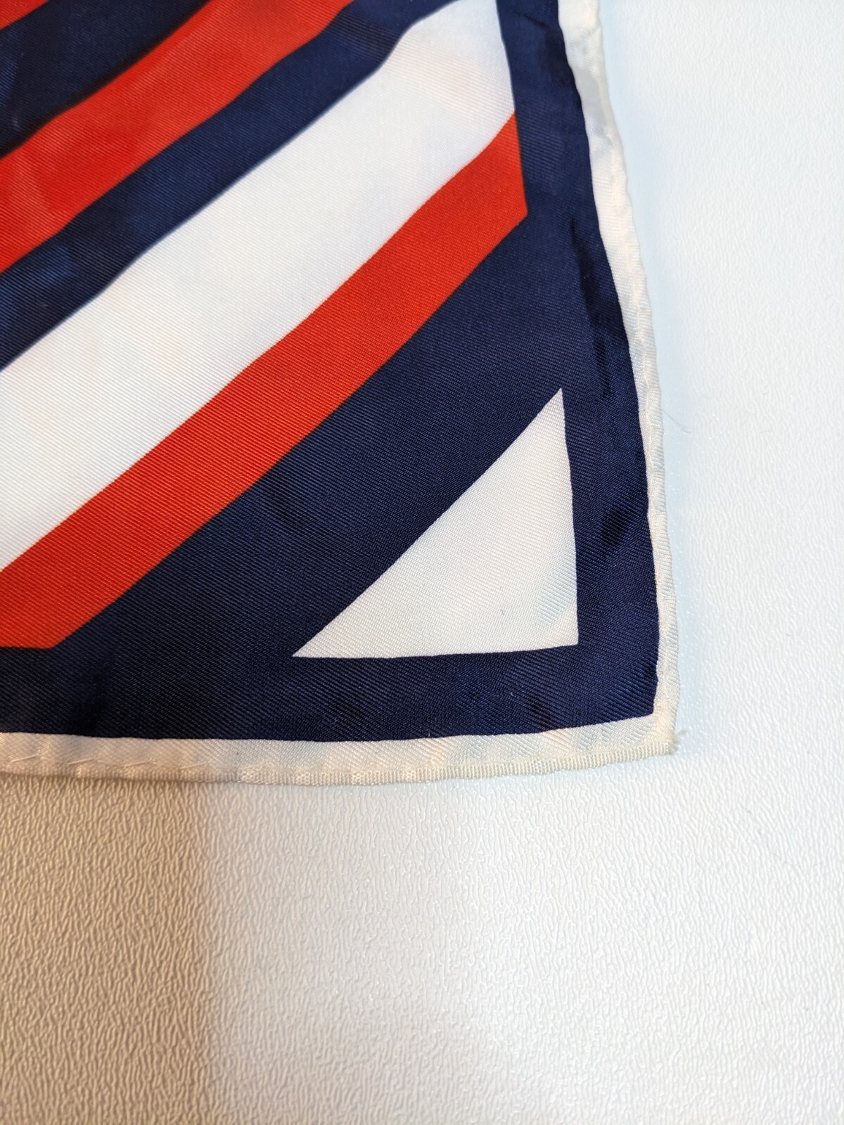 Vintage Scarf Red White Blue Striped American Patriotic Retro Headscarf ...