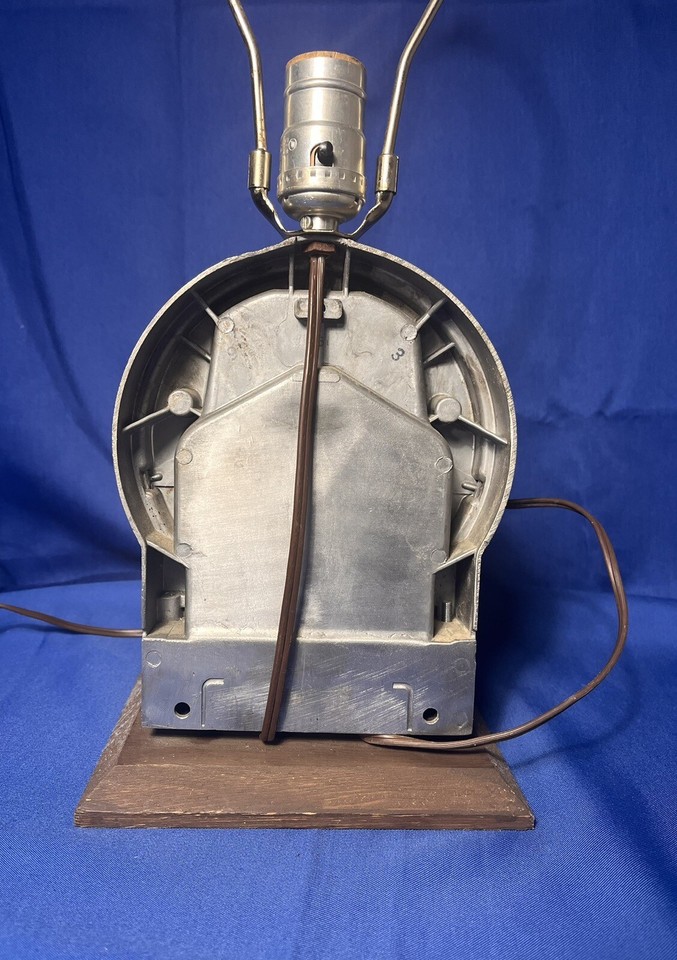 Working General Electric METER Lamp ~ Wood Base W/O Shade ~ Steampunk ...