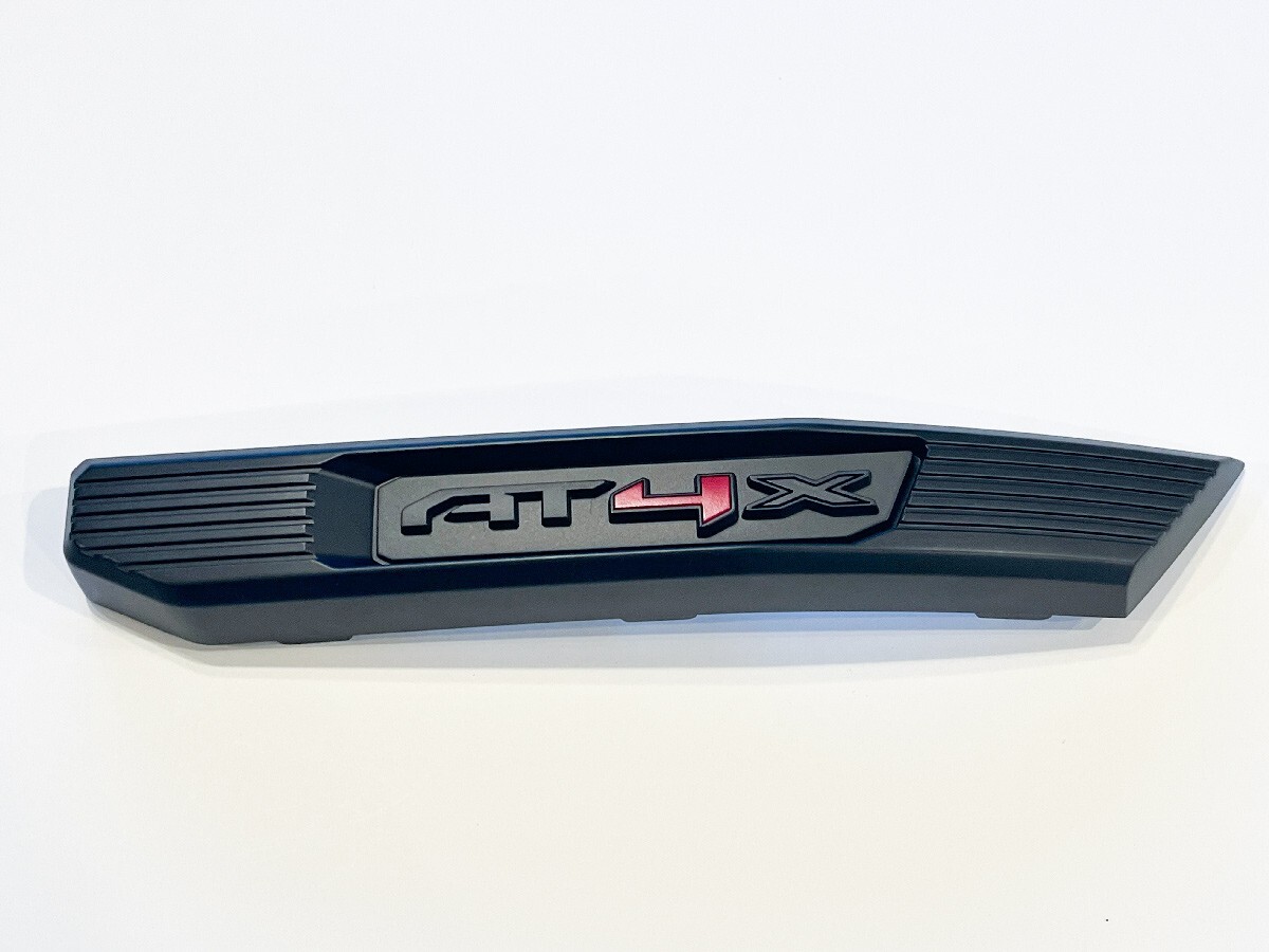 1PC Matte Black Red Front Bumper AT4X Emblems Fit GMC 2022-2023 Sierra ...