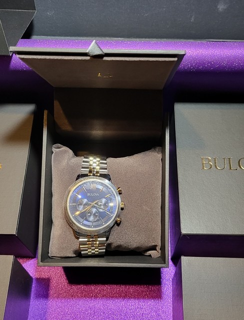 Bulova Model 98A274 Two Tone Men's Watch Extra Single Link 18mm (l1442 ...