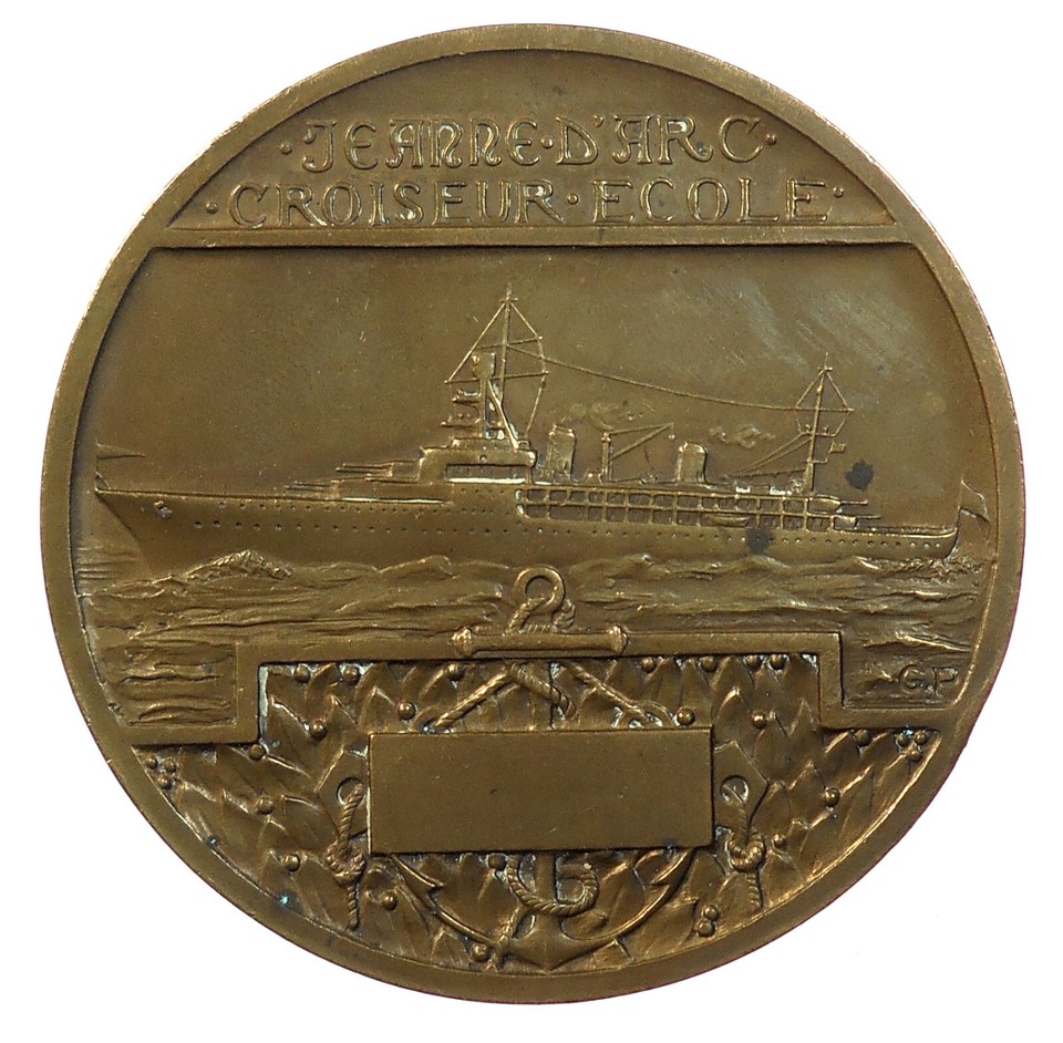 France navy ship THE JEANNE D'ARC CRUISER bronze 59mm by Prud'homme | eBay
