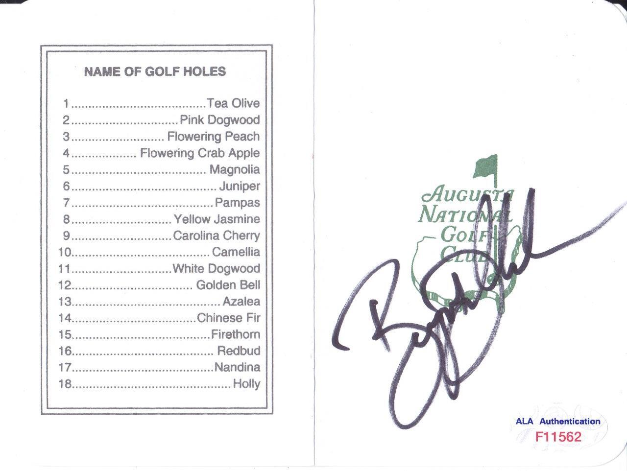 BRYSON DeCHAMBEAU Signed Augusta Masters Scorecard ALA F11562 | eBay