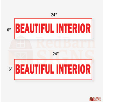Beautiful Interior 6"x24" REAL ESTATE RIDER SIGNS Double Sided 2PK ...