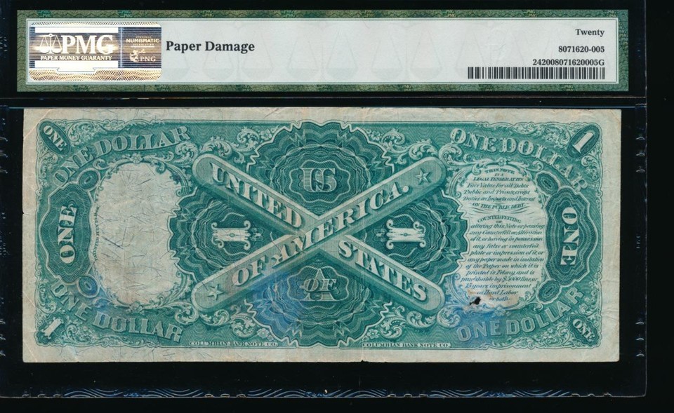 AC Fr 24 1875 $1 Legal Tender PMG 20 comment TOUGH NOTE series D. Only ...