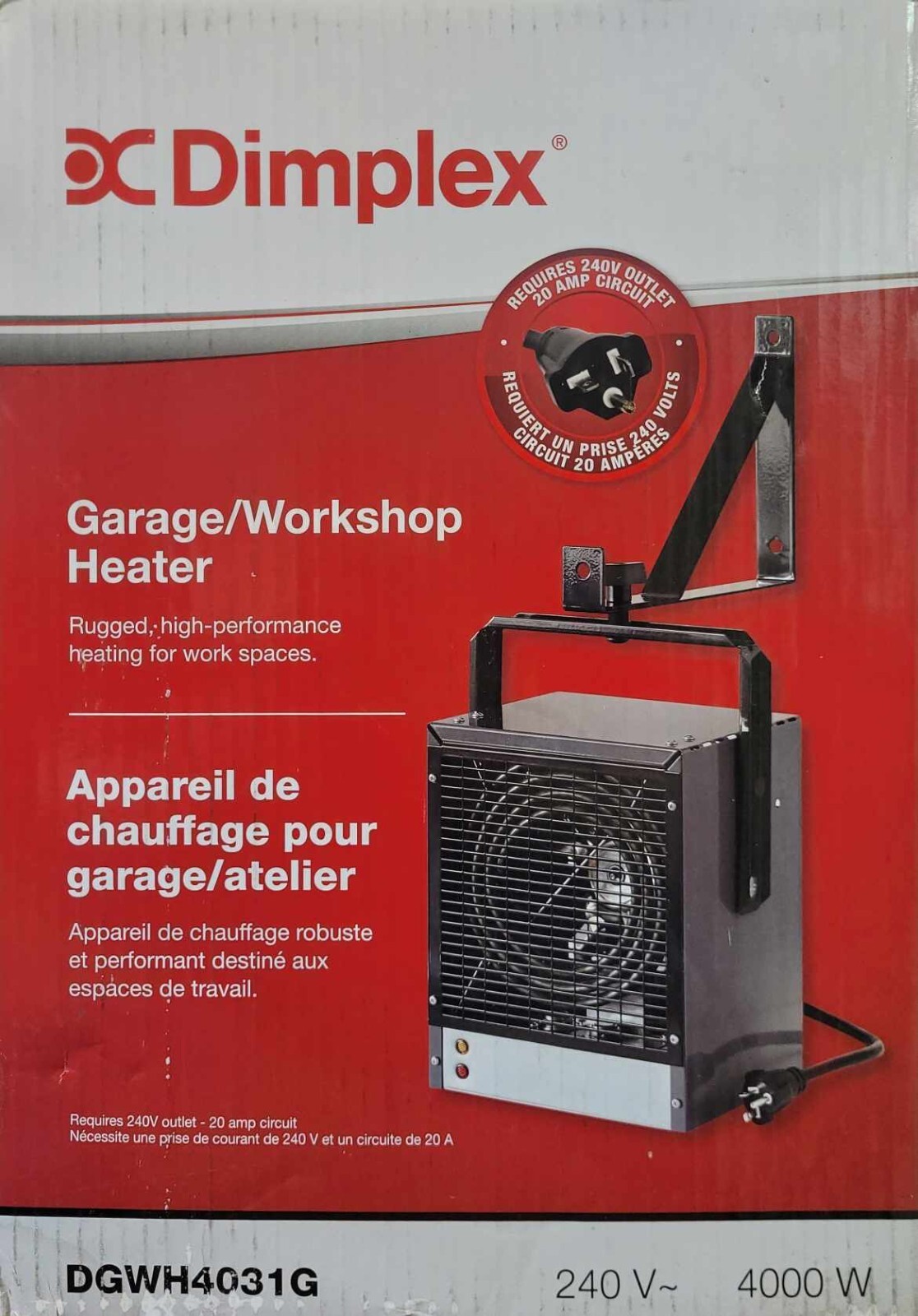 DC Dimplex 240V Garage/Workshop Heater DGWH4031G - NIOB 781052119956 | eBay