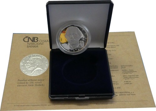 200 Kronen Tschechien 2019 PP Silber 150 Geburtstag Anthropologe Ales ...