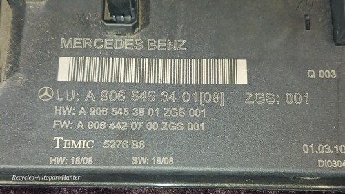 10-13 Freightliner Mercedes Sprinter Van ELECTRICAL CONTROL UNIT SAM ...