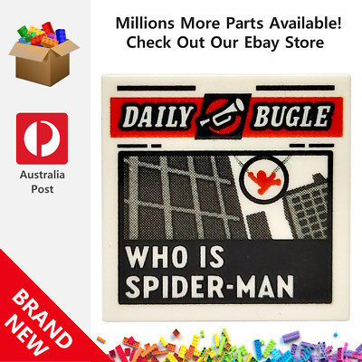 Genuine LEGO™ White 2 x 2 with Newspaper 'DAILY BUGLE' Tiles 3068 ...