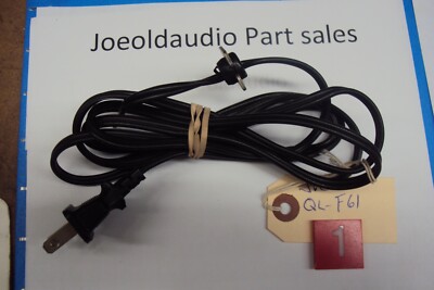 JVC QL-F61 Turntable Original Line Cord w/ Strain Relief. Parting Out ...