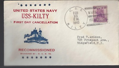 1940 Cover USS USS Kilty DD-137 | eBay